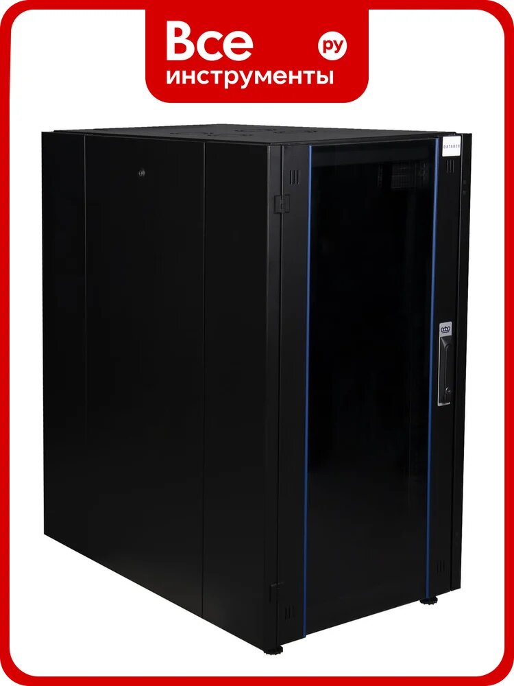 Напольный шкаф DATAREX 19 дюймов 26u 600x1000 передняя дверь стекло, задняя стенка металл, черный DR-700231