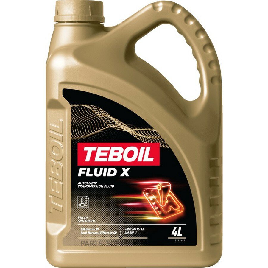 TEBOIL 3735201 Жидкость для автоматических коробок передач TEBOIL FLUID X канистра 4л