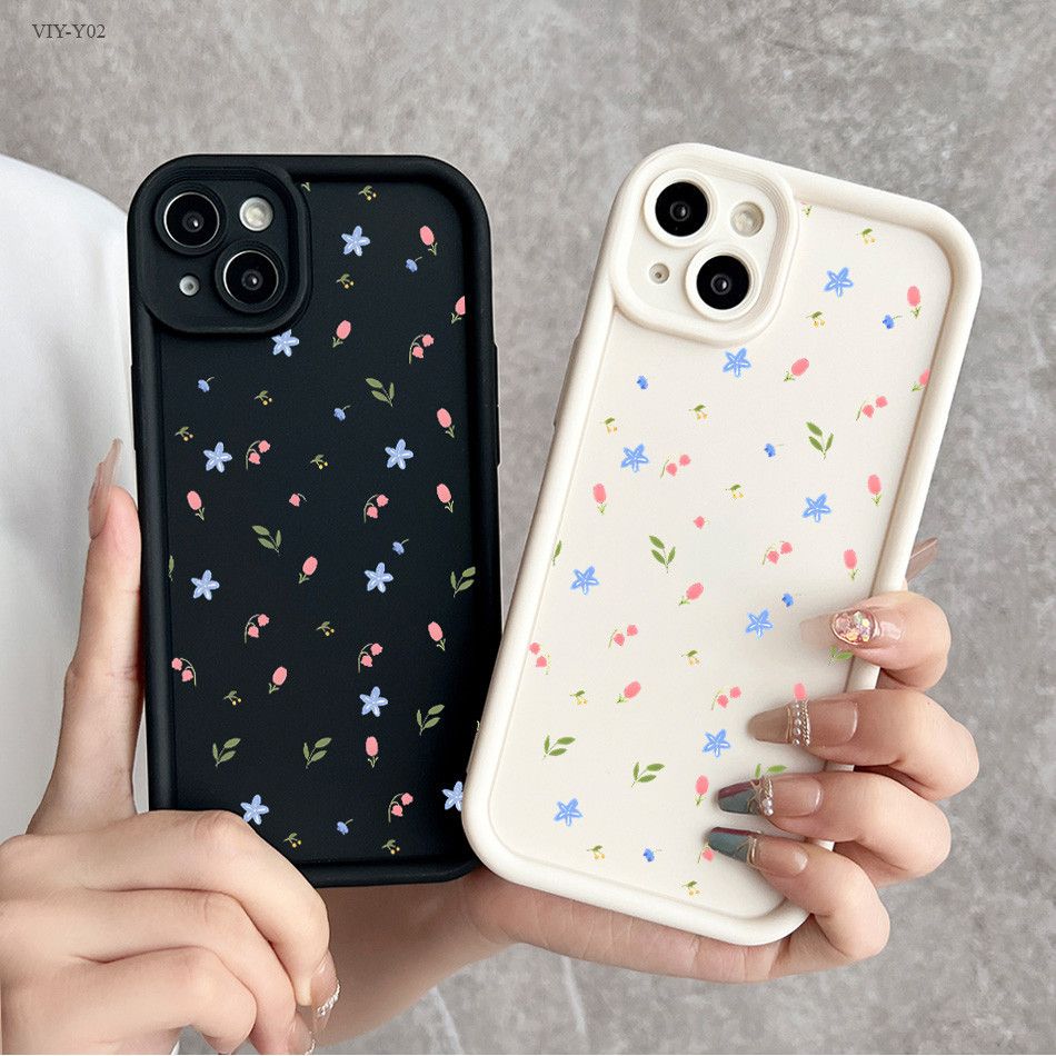 Чехол на Айфон 11 Про / IPHONE 11 PRO чёрный с мелким цветочным рисунком, противоударный силиконовый чехол