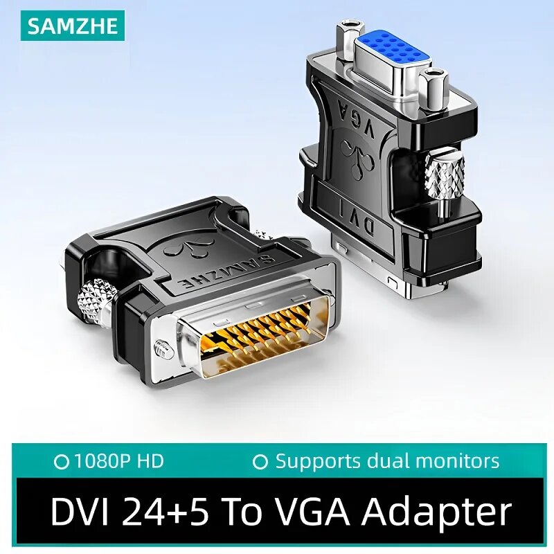 Видеоадаптер DVI-I на VGA Samzhe Белый
