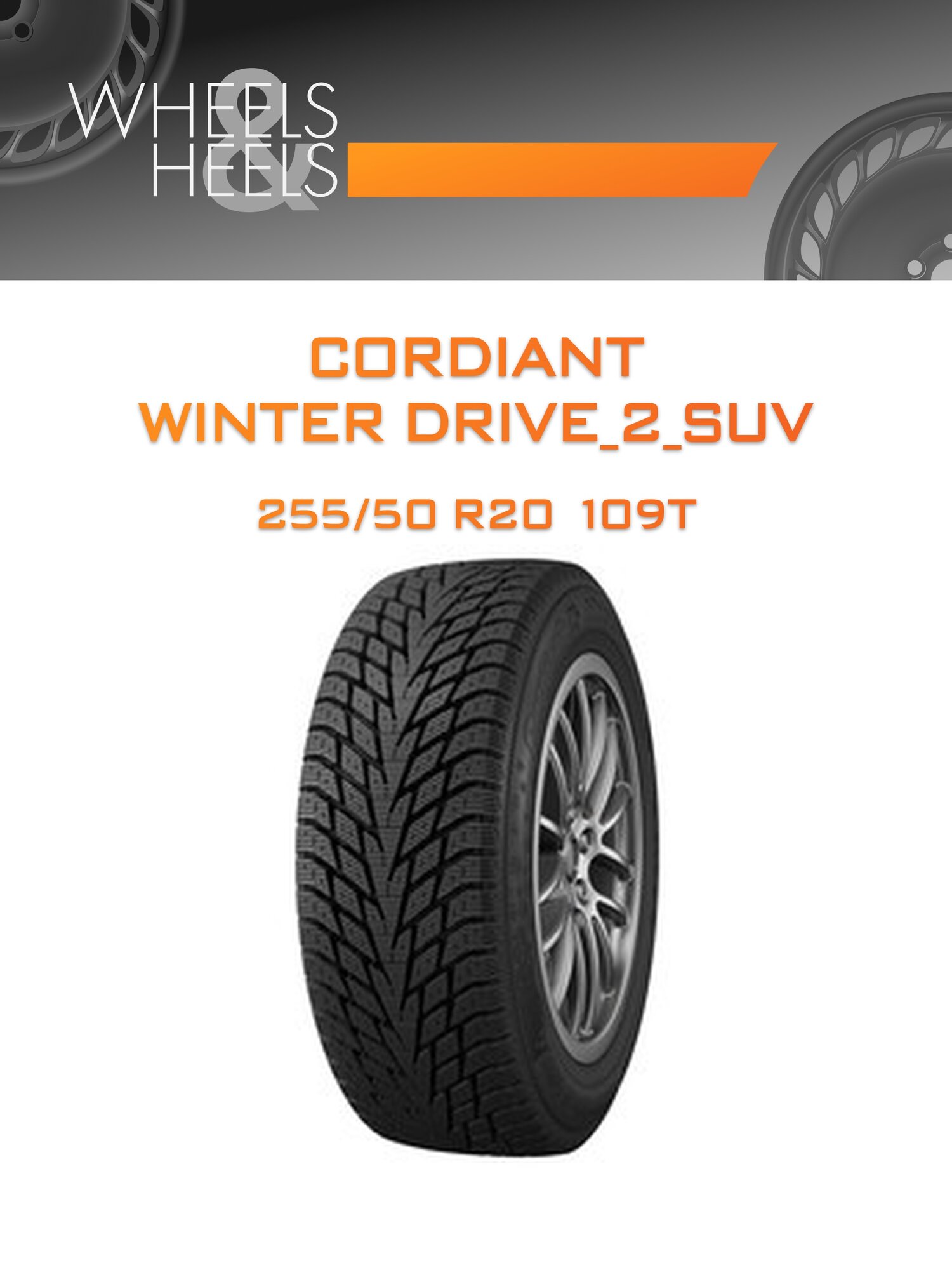 Шина автомобильная CORDIANT WINTER DRIVE_2_SUV 255/50 R20 109T XL WINTER, зимняя, универсальная