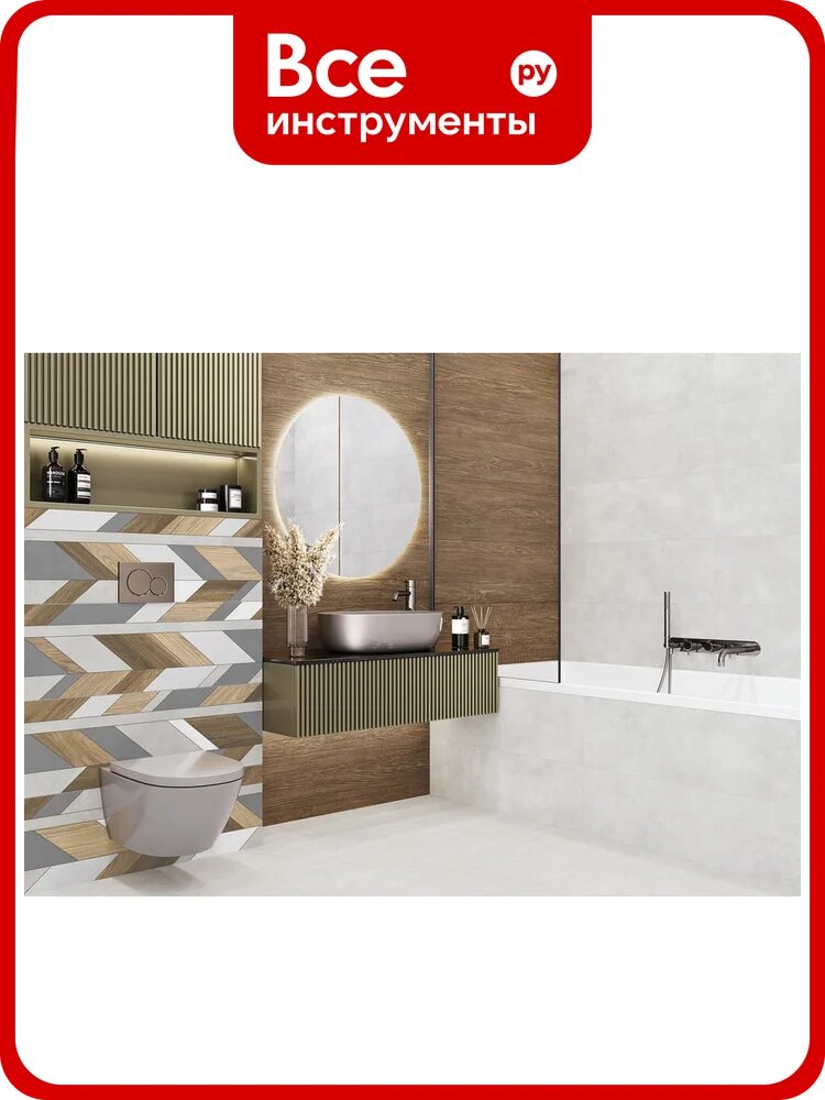 Плитка облицовочная Мурал / Mural AlmaCeramica 300х900х8,5 1,35м2 (5 шт в уп) TWU3090MUR07R
