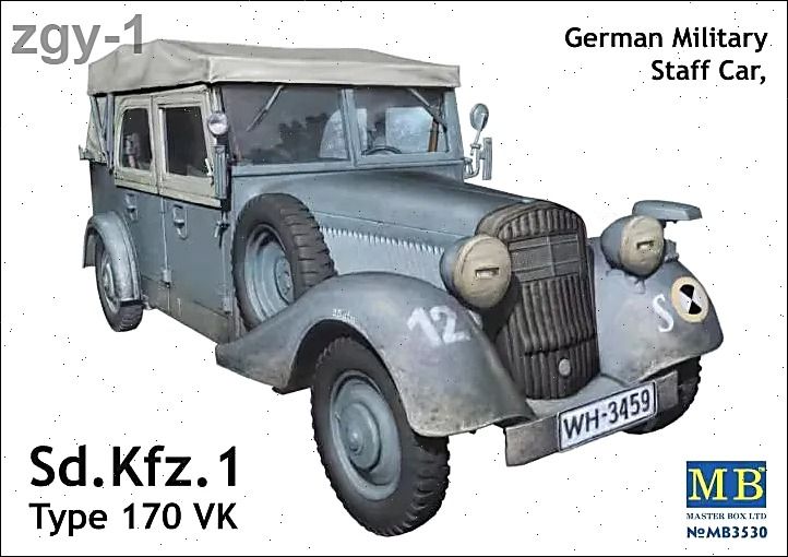 Мастер-бокс 1/35 Sd. Кфз.1 Немецкая командирская машина Typ 170 VK MB3530