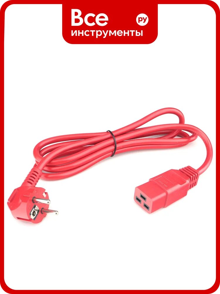 Шнур Power Cube ПВС-АП 31,5 S22C19-250-16-1,8 красн 1,8 м C19 3x1.5 16А с зазем-м, Россия, RPC-186C191,8KO