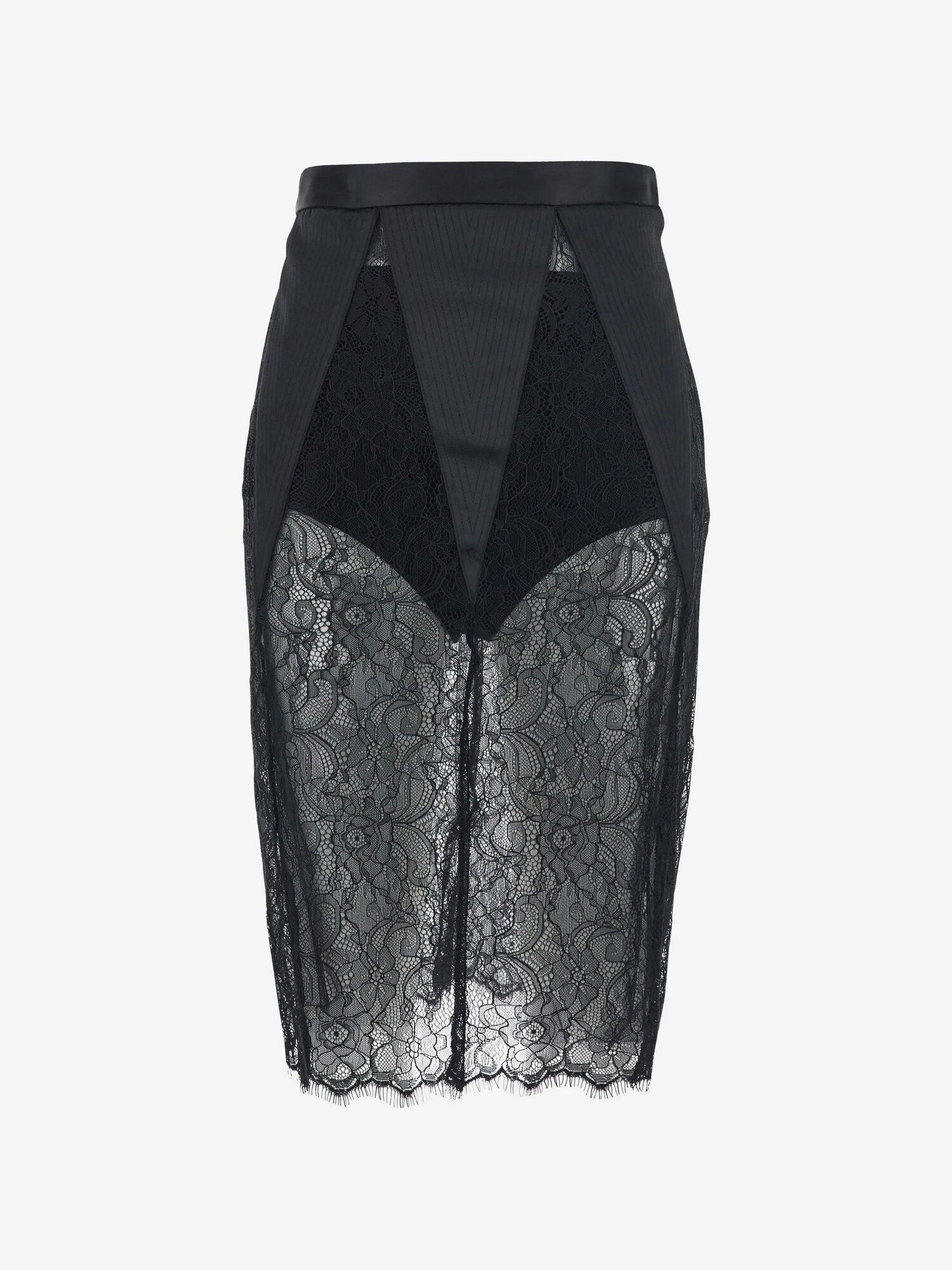 Юбка Lace-panelled midi skirt
