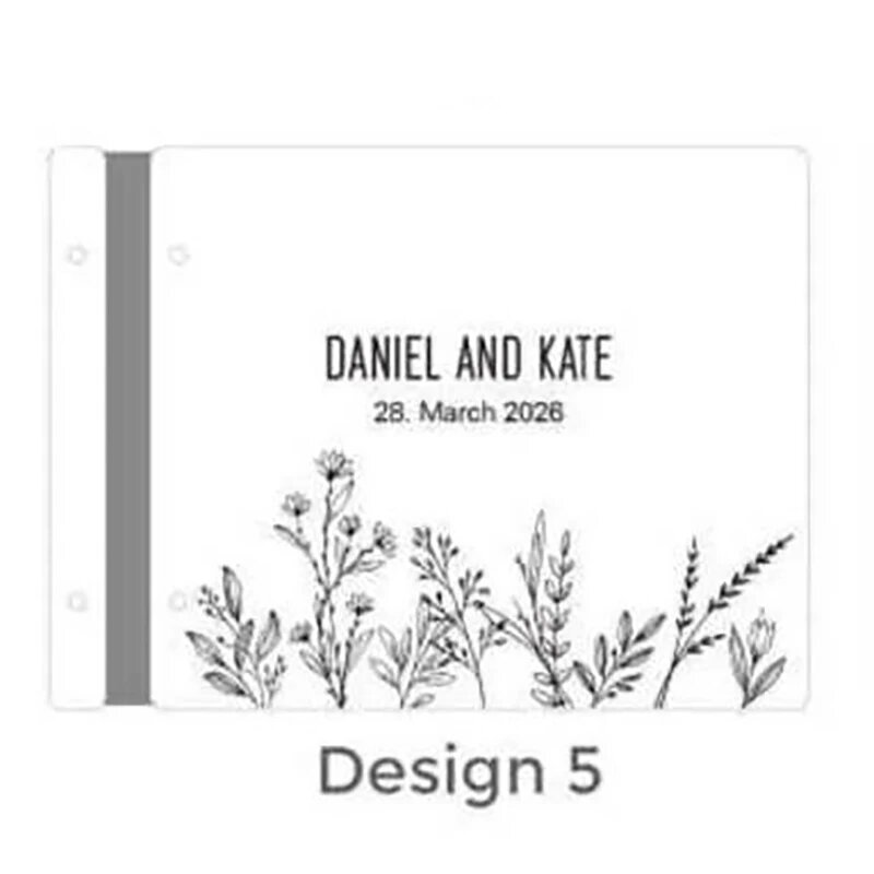 Деревянная индивидуальная книга для пожеланий A4 30 sheets, Design 5