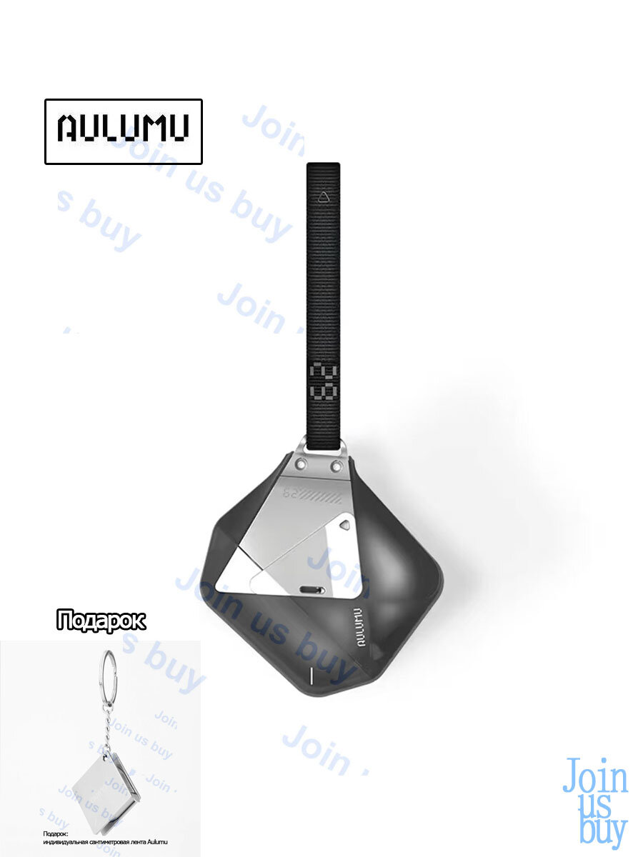 Aulumu Чехол для AirPods 4, Aulumu A29, геометрической формы, серый полупрозрачный
