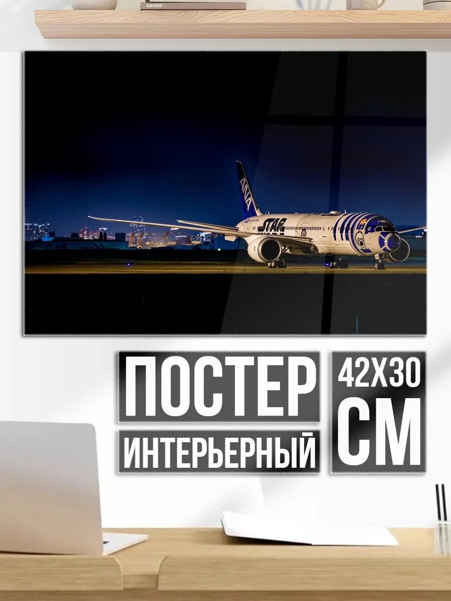 Плакат постер Самолет R2-D2