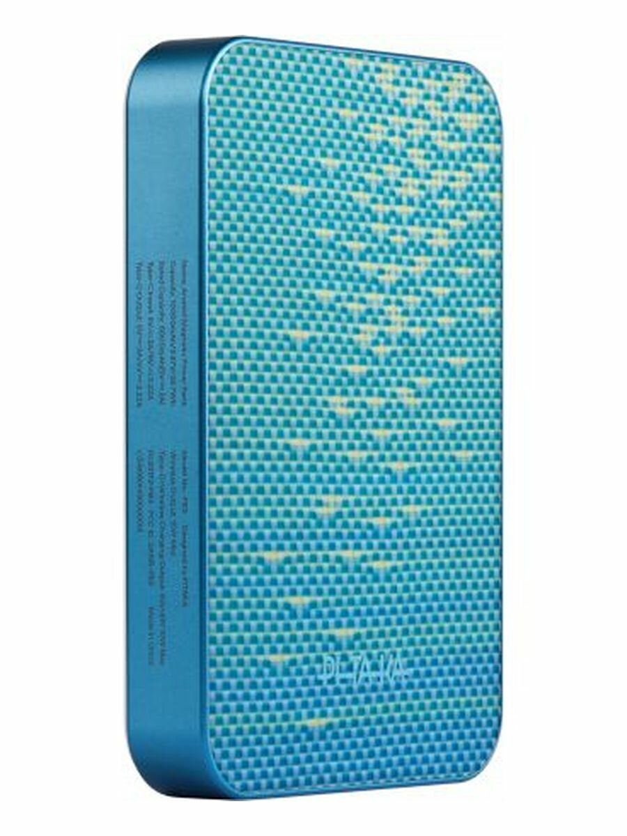 Pitaka Power Bank Qi2 10000 mAh Внешний аккумулятор, голубой, PBQ2505