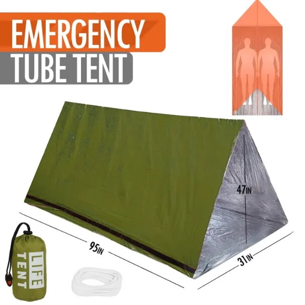 Палатка аварийная Tube Tent, 2 чел, Green Tent1