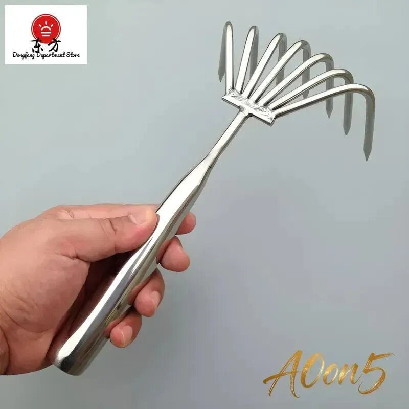 Грабли , Веерные, Нержавеющая сталь, 15 см
