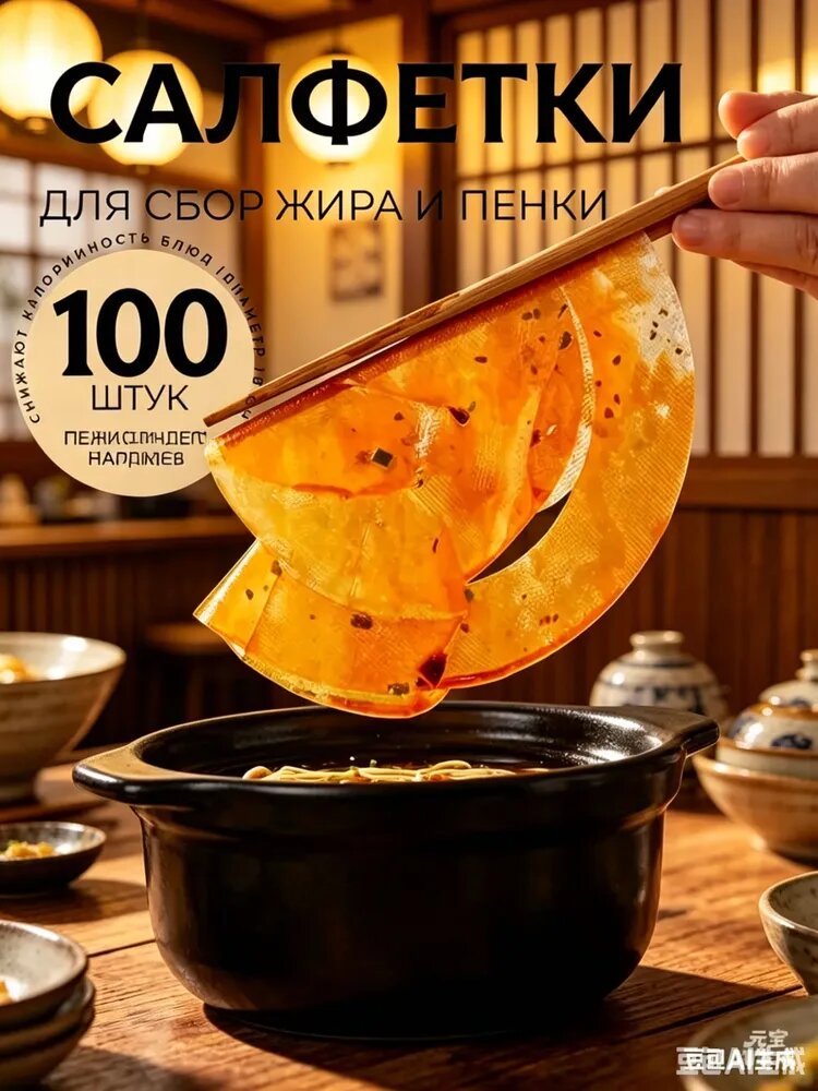 Бумага пищевая, 0.17м х 17 см, 100 шт