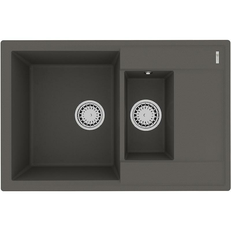 Мойка для кухни Lemark 76х50 9910041 серый шелк, 2 чаши, кварцевый гранит