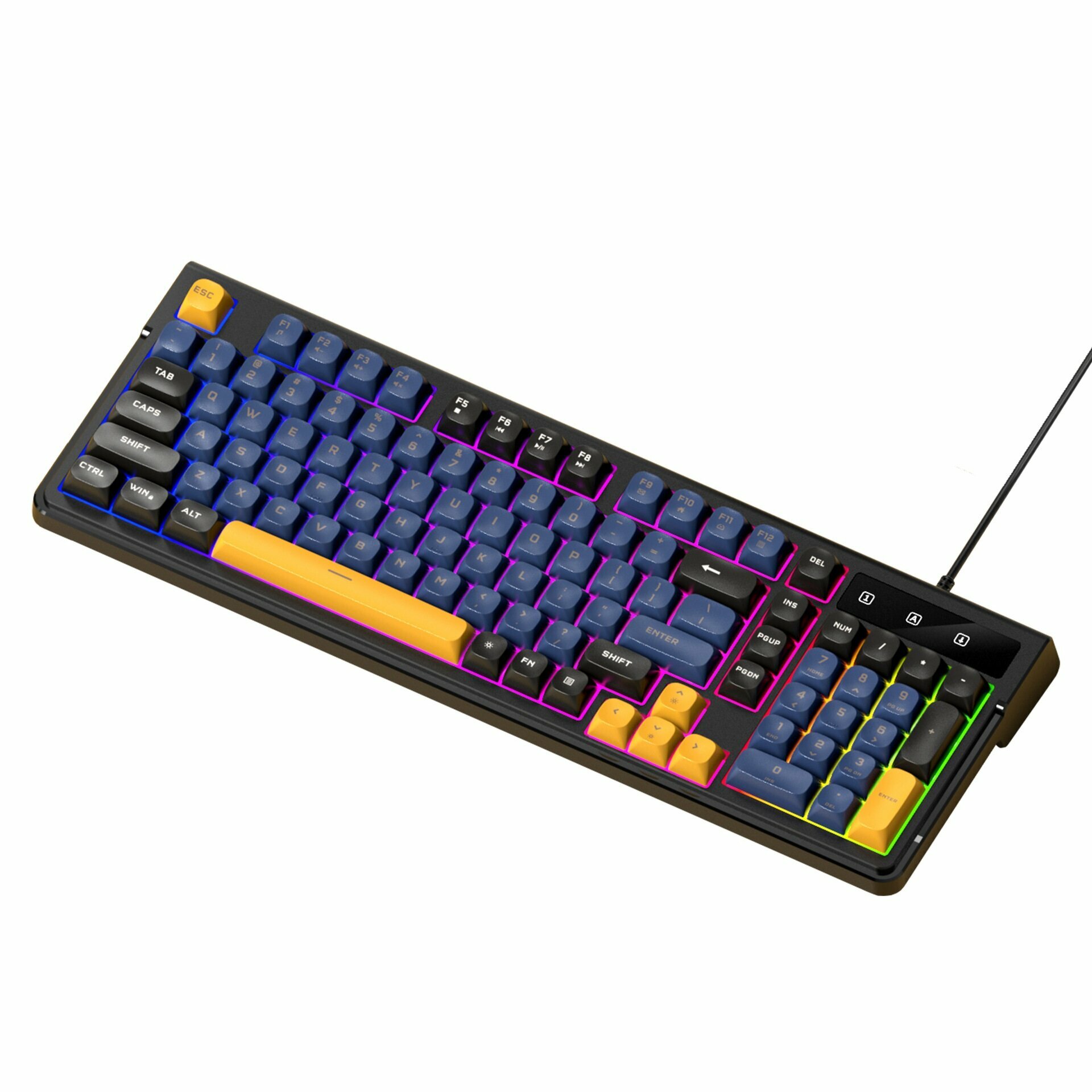 Проводная клавиатура T-WOLF Thunderwolf T13, игровая цветовая гамма, 98-клавишная частная модель,