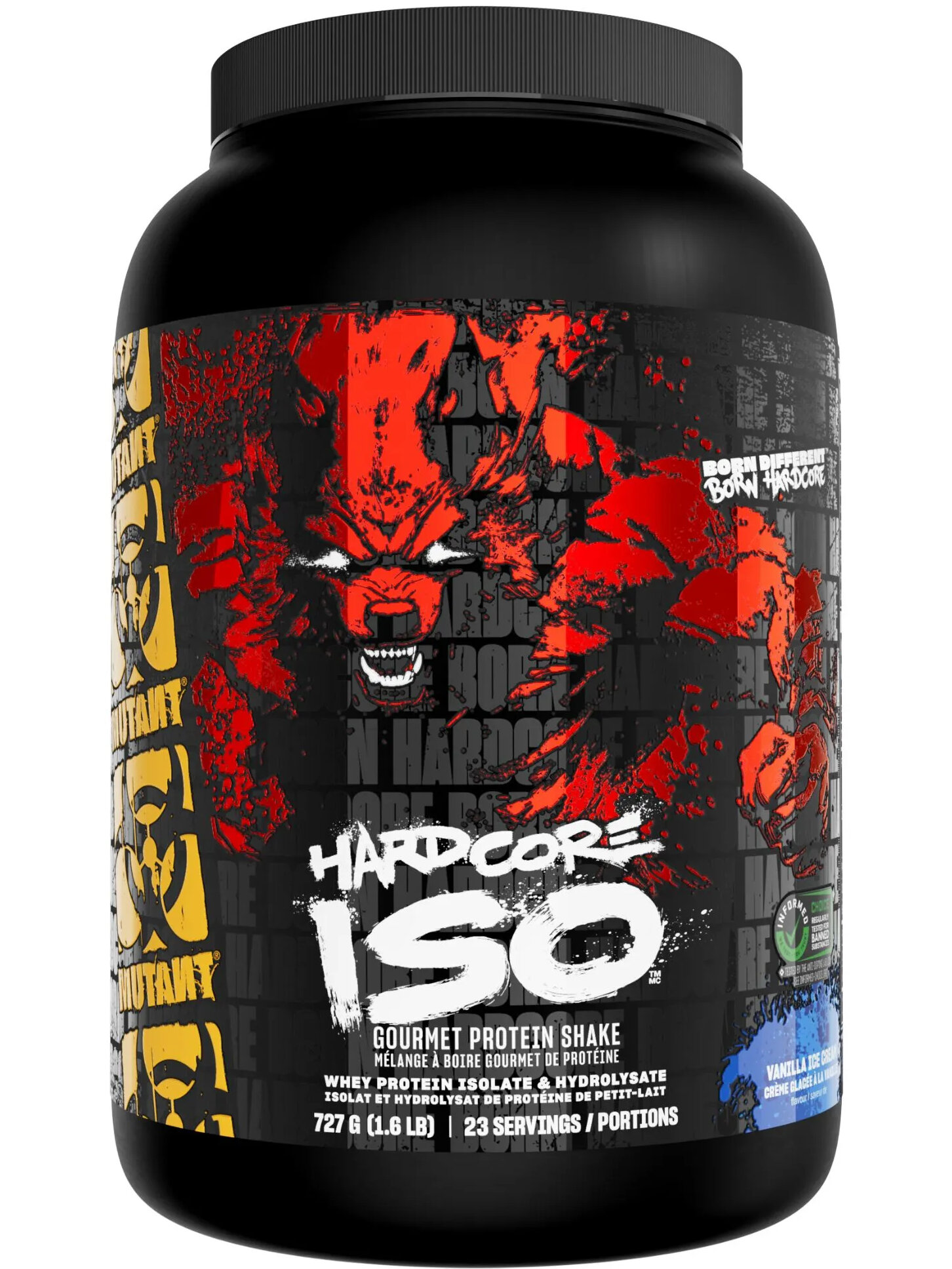 Изолят протеина Mutant Hardcore Iso 727 г, Ванильное мороженое