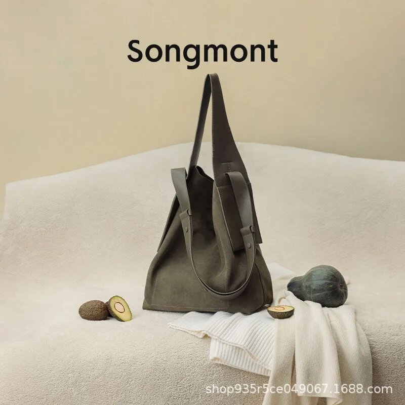 Рюкзак Songmont женский из натуральной кожи, большой, городской минимализм, коричневый — фото 1