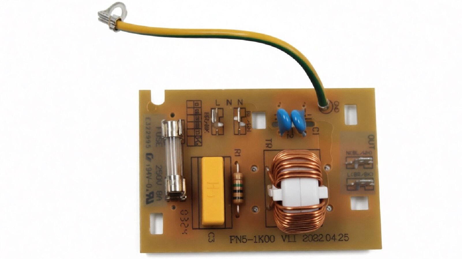 Сетевая плата к микроволновой печи Whirlpool Вирпул FN5-1K00, 488000567288 (E322995, снято с гарантийной техники)