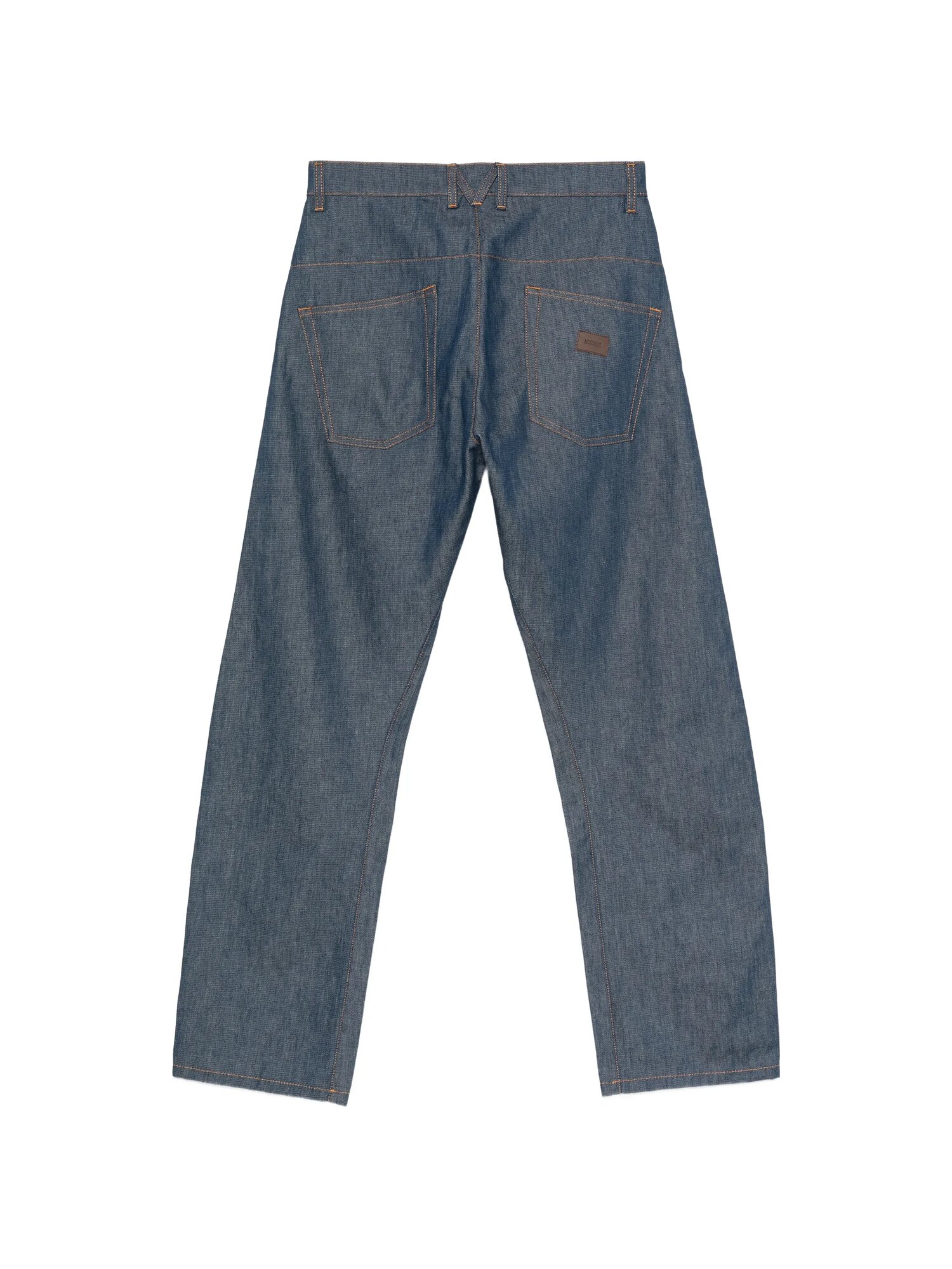 Джинсы MOSCHINO Contrast-stitching logo-patch jeans, размер 38, синий — фото 1