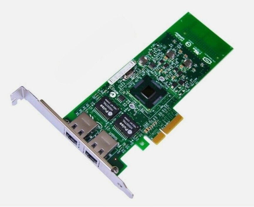 Dell 0G174P G174P Intel E1G42ET (формат i350-T2 ) двухпортовая гигабитная сетевая карта для компьютеров и серверов PCI-E x4, содержит 2 разъёма RJ45 1 Gbit