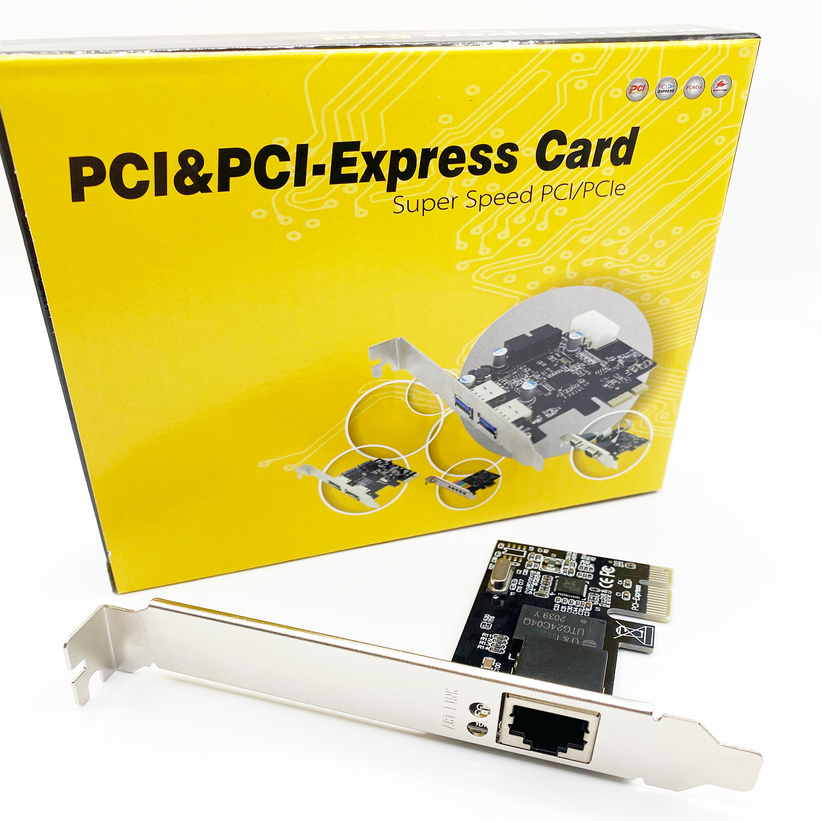 Сетевая карта гигабитная 1000 Мбит/с RJ-45 Gigabit PCI-E