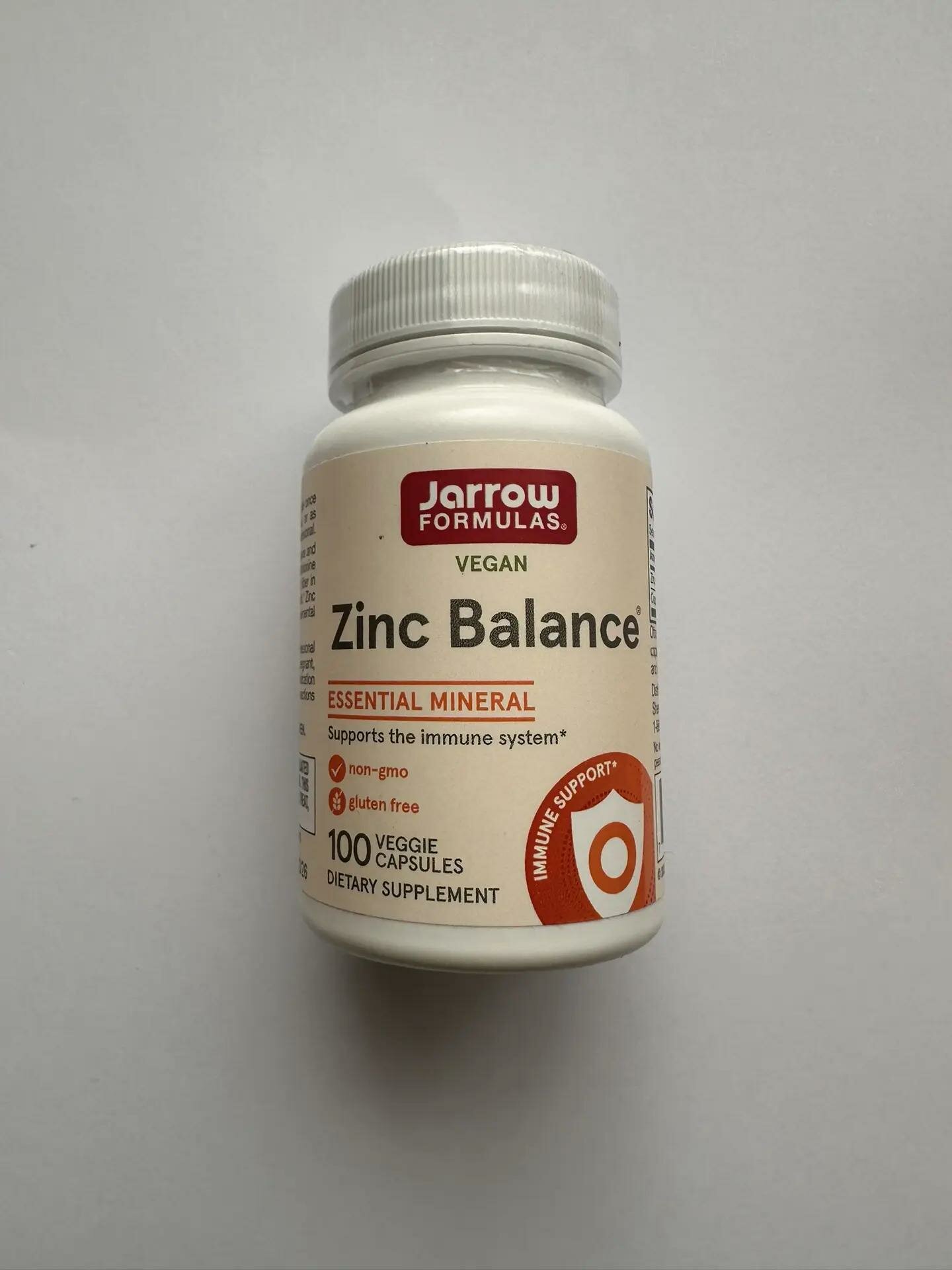 Цинк и медь, Jarrow Formulas, Zinc Balance, веганская добавка, 100 растительных капсул