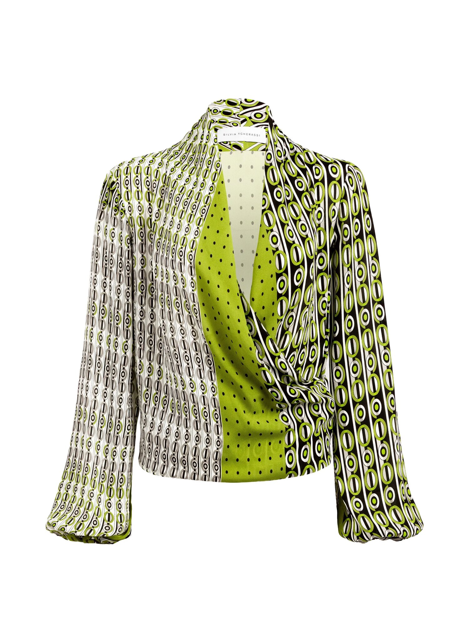 Блуза Tea abstract-print wrap-style blouse