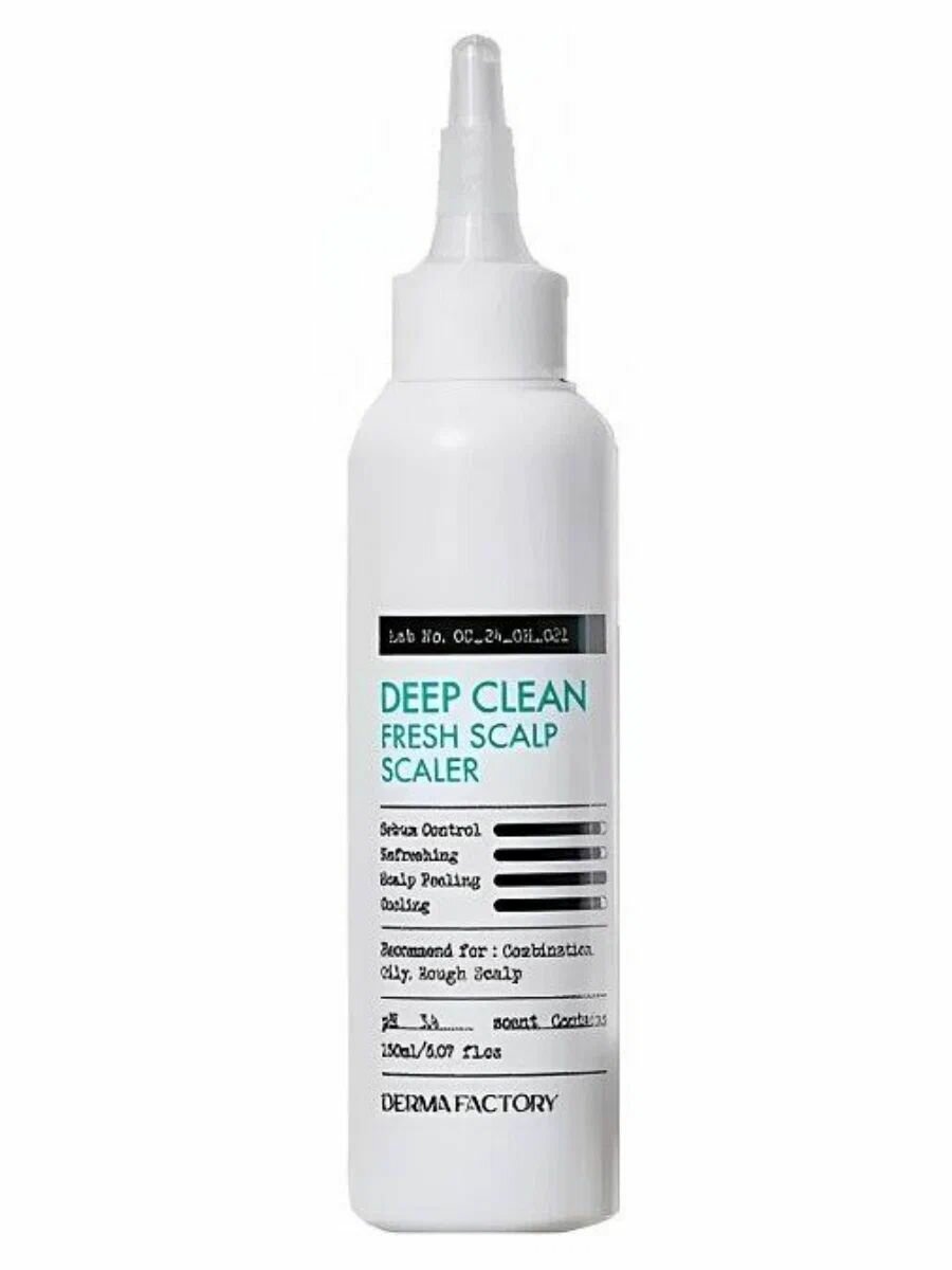 Derma Factory Очищающая и освежающая сыворотка для кожи головы Deep Clean Fresh Scalp Scalper, 150 мл