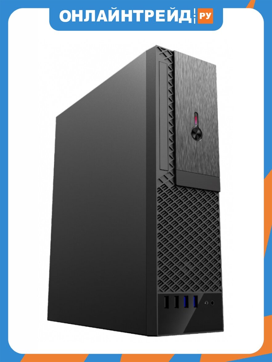 Корпус с блоком питания Foxline FL-1001-TFX300S, черный