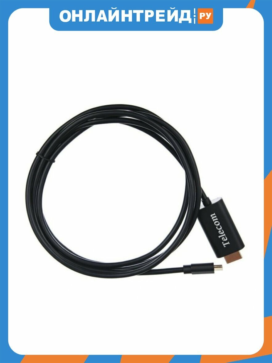 Кабель-адаптер Telecom USB3.1 Type-Cm --> HDMI A(m) 4K@30Hz, 1.8m,