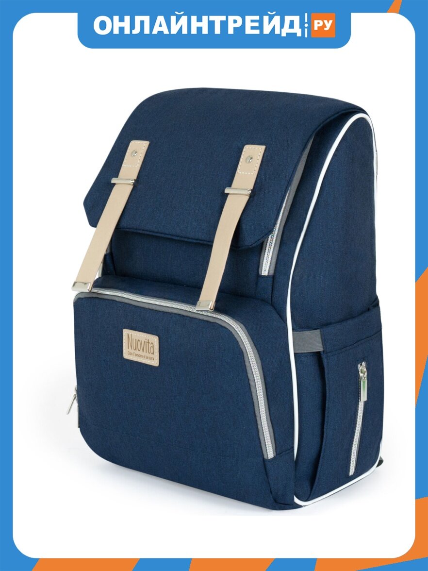 Рюкзак для мамы Nuovita CAPCAP rotta Blu scuro (Темно-синий)