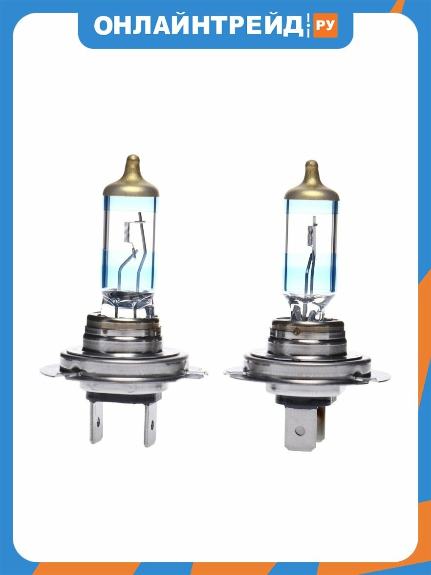 Лампа автомобильная Osram Night Breaker +220% H7 55W PX26d 3700К 12V, 2шт, 64210NB220-2HB