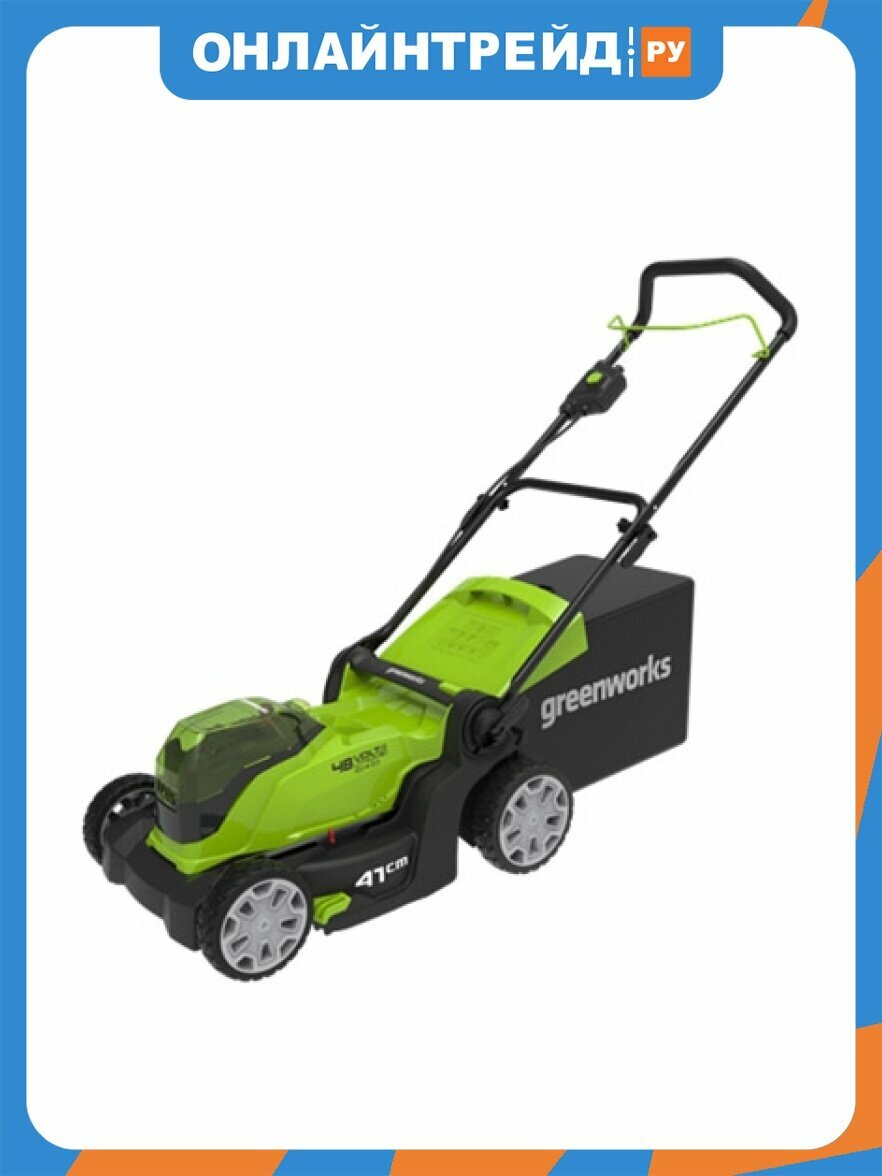 Газонокосилка аккумуляторная Greenworks Арт.2512607, 2*24V, 41 см, без АКБ и ЗУ