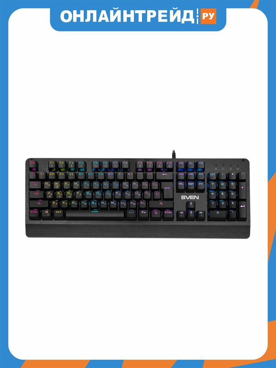 Клавиатура Sven KB-G9700 (SV-015831) (RED switch, RGB, мет. корпус) черный