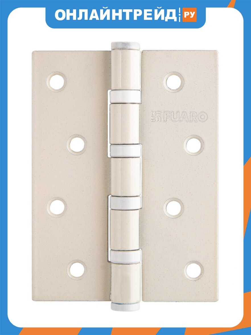 Петля универсальная Fuaro IN4400U WH (4BB 100x75x2,5) белый 2ШТ/упак