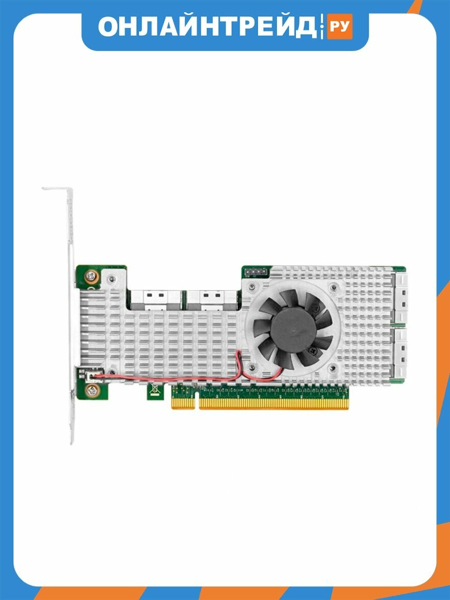 Адаптер Lr-link PCle4.0 x16 4*SFF-8654 8i NVMe Switch Adapter