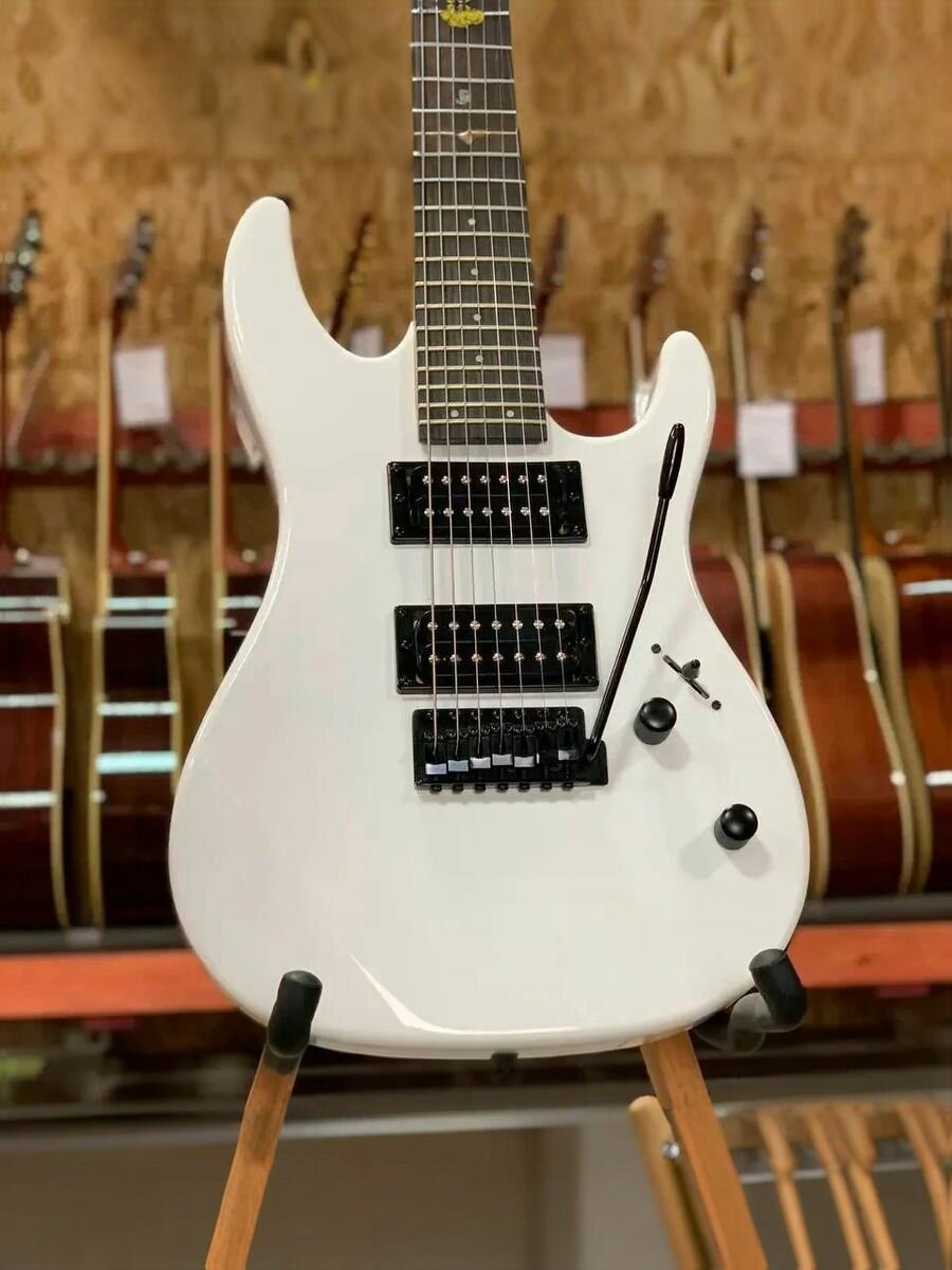 Электрогитара 7-струнная J&D Guitars 780 Superstrat HH White