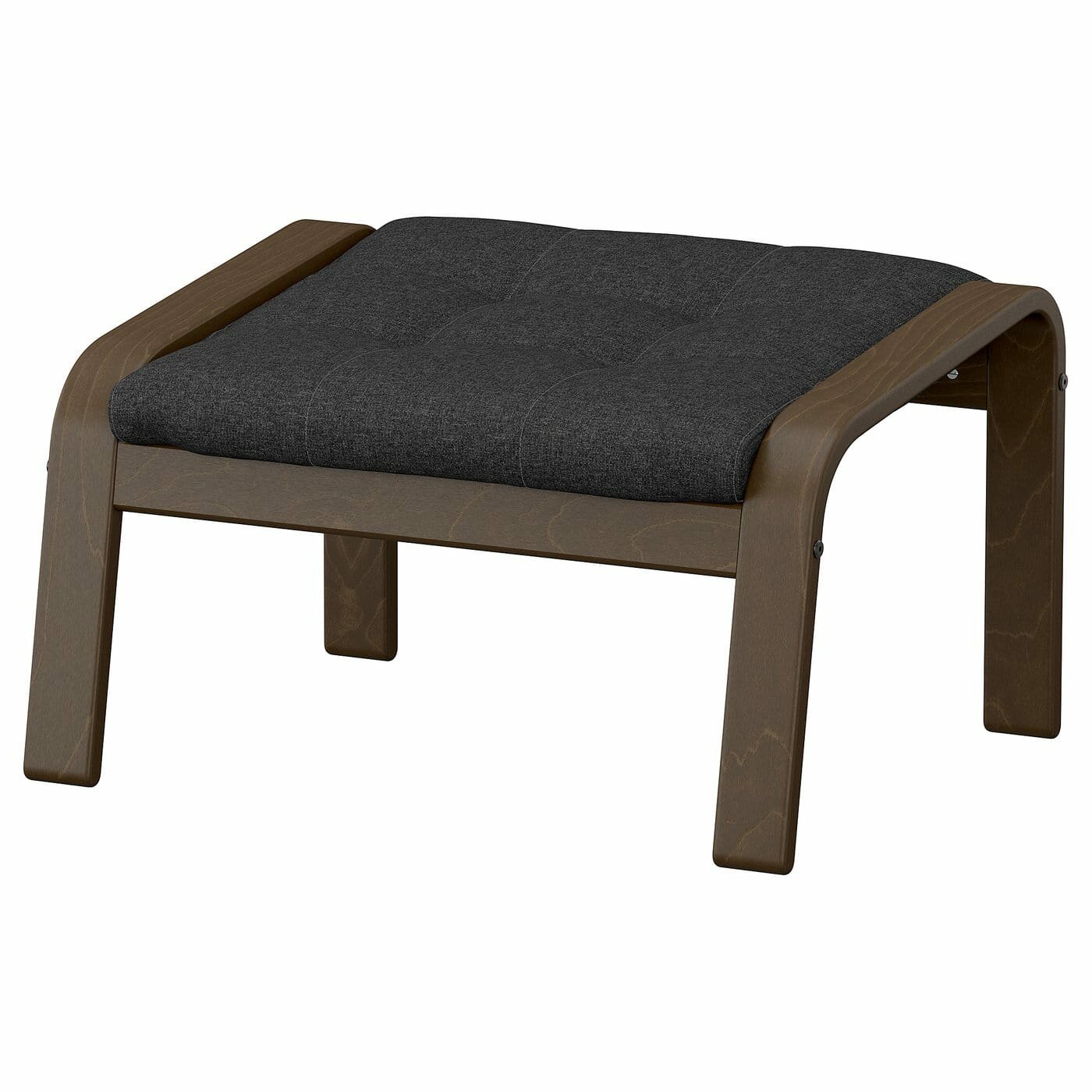 Пуф IKEA PO NG, орех, gunnared темно-серый 396.254.26