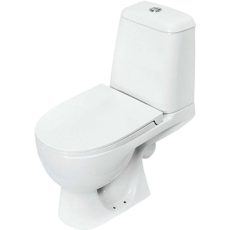 Унитаз-компакт Sanita Luxe Max SL DM WC.CC Max 2-DM WHT.G S1 с бачком и сиденьем Микролифт