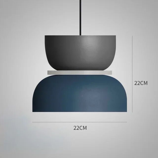 Подвесной светильник xiuxiu grey-dark blue-M, Warm White