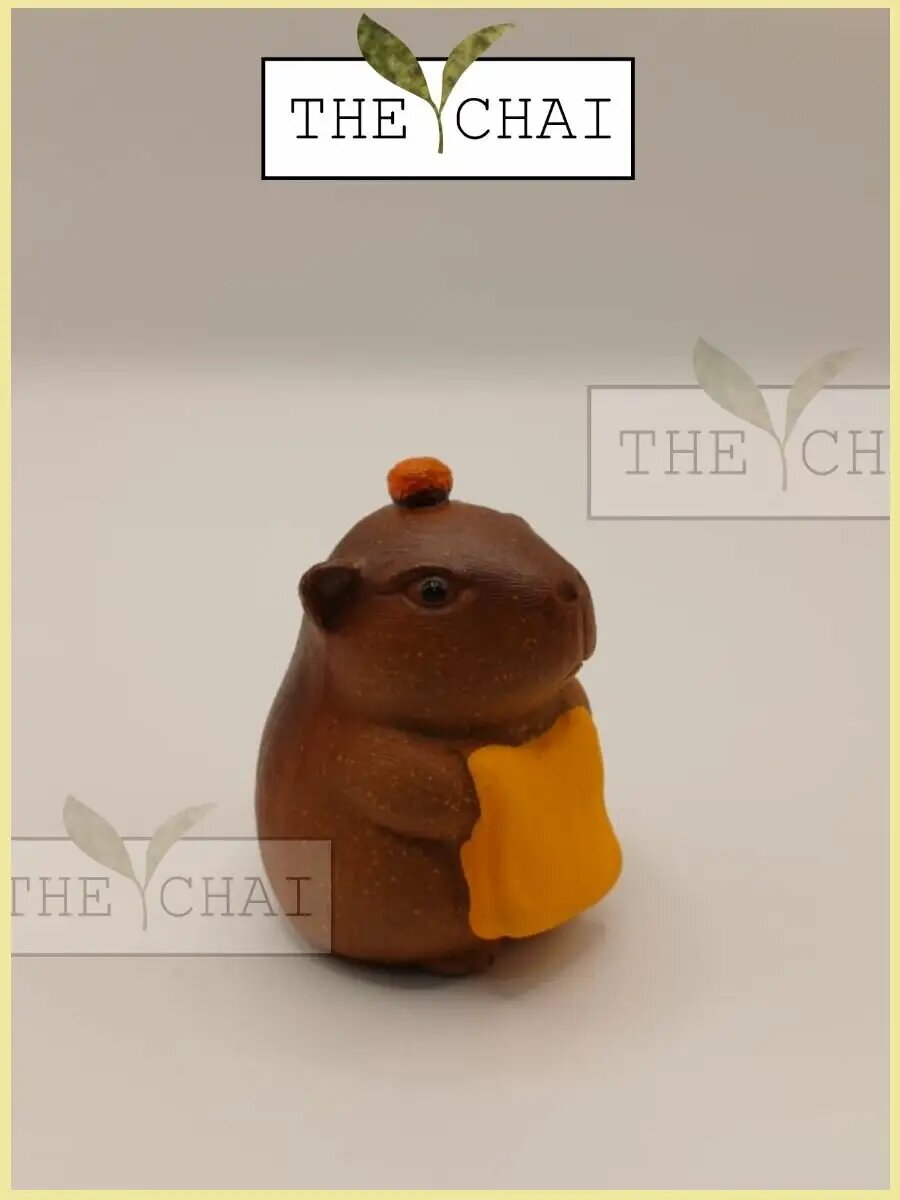 Полотенце с капибарой от The Chai, премиумигрушка из исинской глины, размером 5,24,25 см