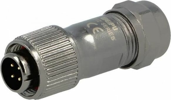 Вилка WEIPU LTD. ST1210/P4 Разъем круглый ST12 "папа" PIN 4 5А IP67 200В 0,75мм2, 1шт