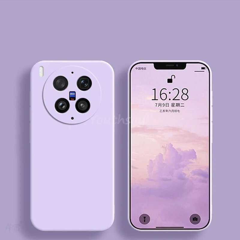 Чехол для vivo X300 Ultra из жидкого силикона, vivo X300 Ультра, Фиолетовый, Grass Purple