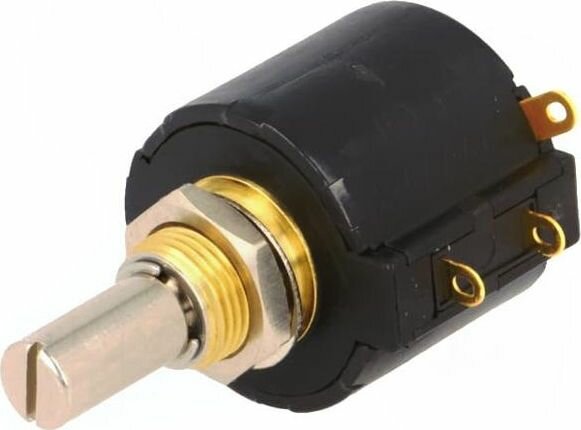 BOURNS 3547S-1AA-102A Потенциометр: осевой, многооборотный, 1кОм, 1Вт, 3%, 6,35мм, IP40, 1шт