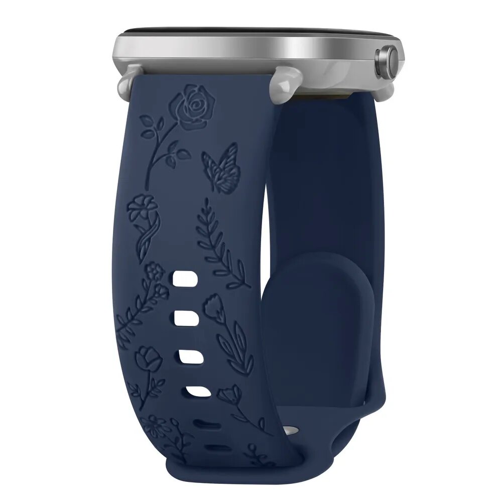 Ремешок с гравировкой цветов 20 мм для часов Samsung Galaxy Watch 7/6/5/4 40 мм/44 мм, 5Pro 45 мм, Watch 6, 4 Classic 43 мм/47 мм, 42 мм/46 мм