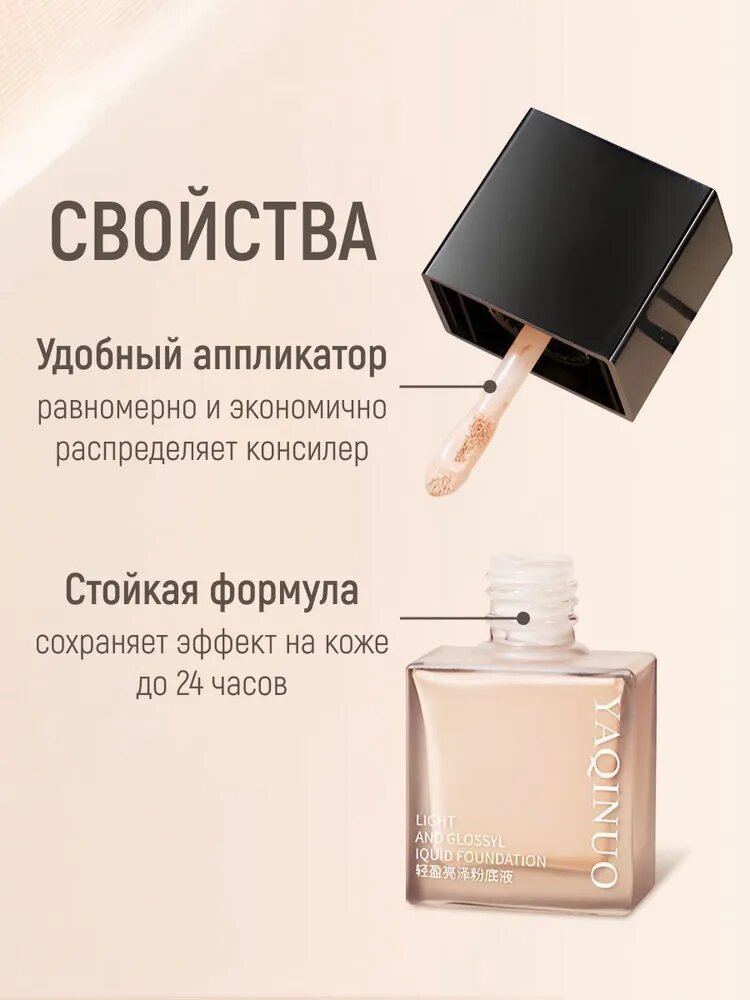 Консилер для лица и глаз 01 водостойкий светлый плотный