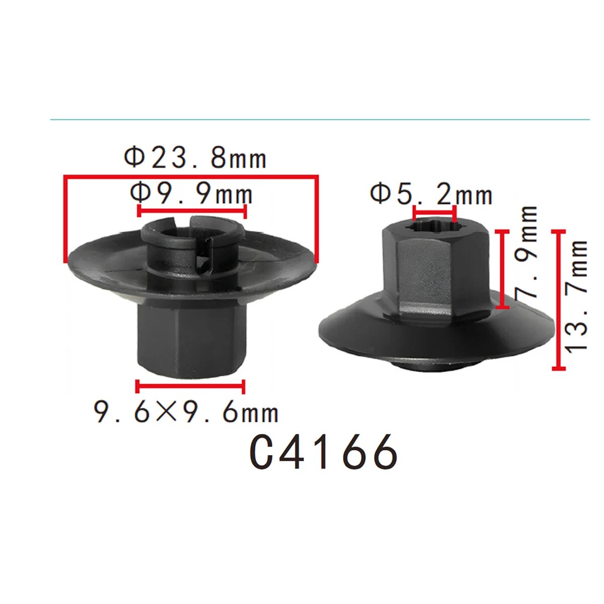 50/100 застежек для напольной панели OEM для Toyota 9048010024 90480-10024