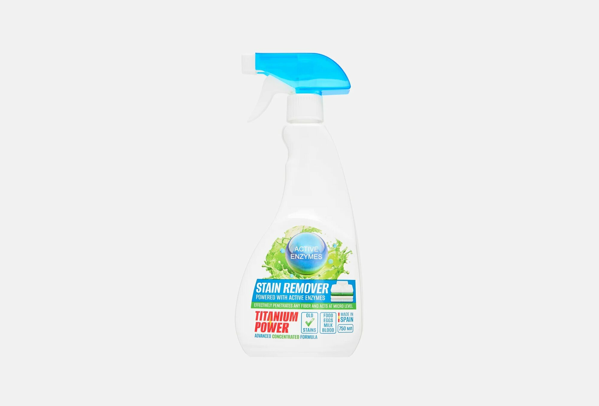 TITANIUM POWER Stain Remover Grease Пятновыводитель для застарелых жирных и белковых пятен 750 мл