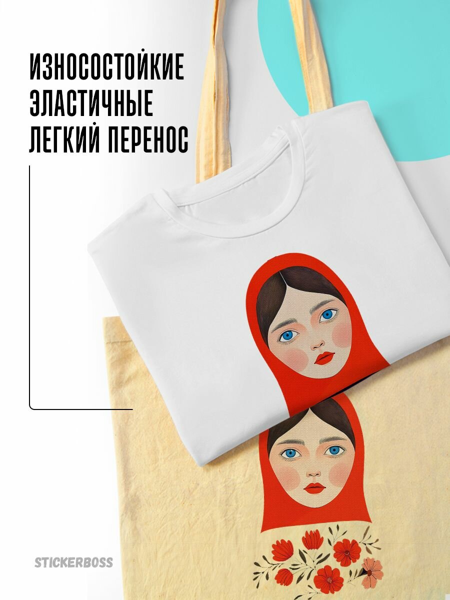 Термонаклейка термотрансфер на одежду матрешка — фото 1