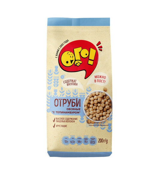 Ого! Отруби, Овсяные с топинабуром, 200г