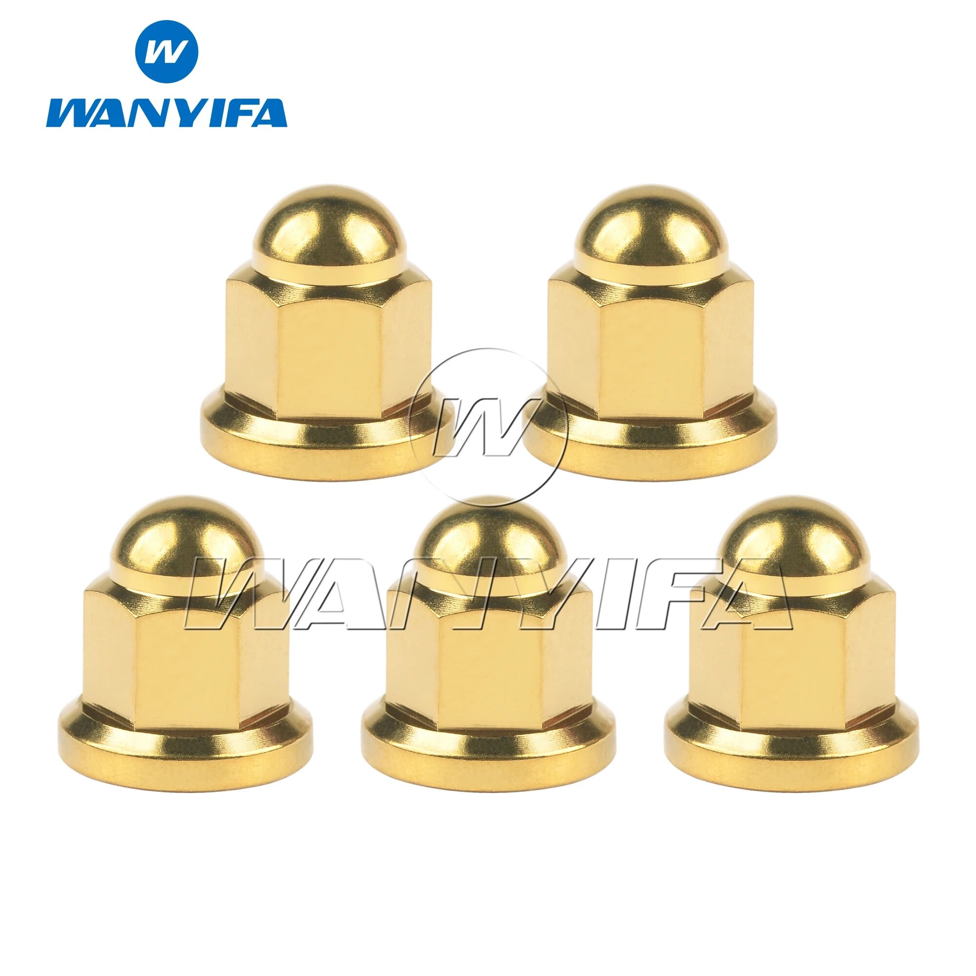 Титановые гайки Wanyifa M6/M8/M10 5 шт. М8, Желтый, Gold